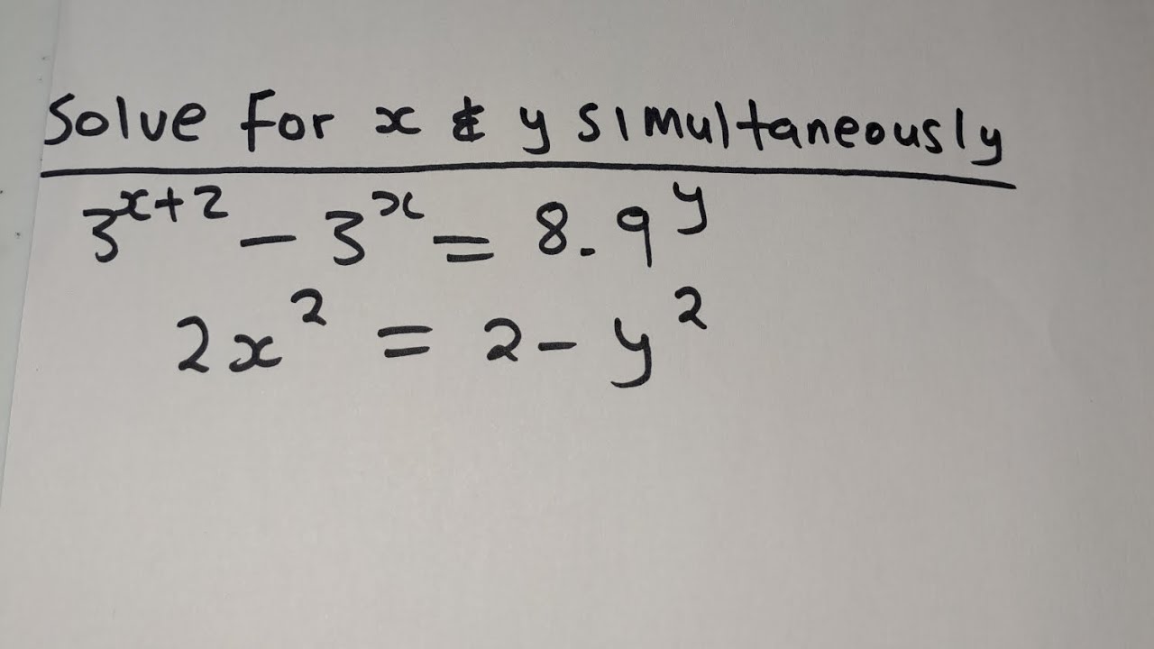 ALGEBRA | Solving for X and Y simultaneously - YouTube