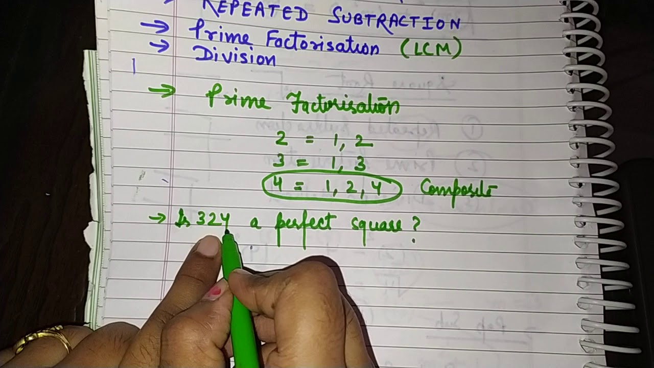 How to find square root? (Prime factorisation), class 8,chapter, -6 ...