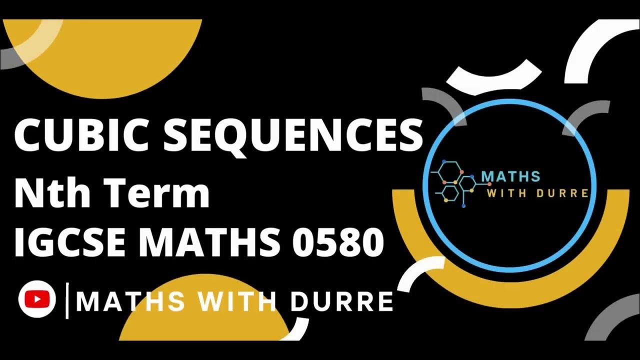 Cubic Sequence Igcse Maths With Durre Youtube