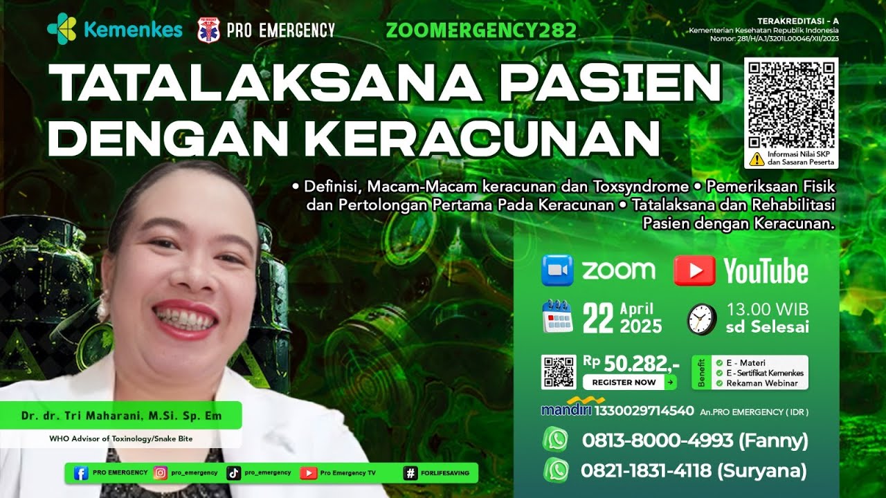TATALAKSANA PASIEN DENGAN KERACUNAN #Batch5 || ZOOMERGENCY282 - YouTube