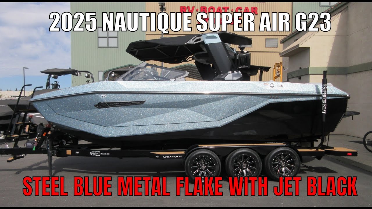 2025 Nautique Super Air G23 - Steel Blue Metal Flake with Jet Black - YouTube