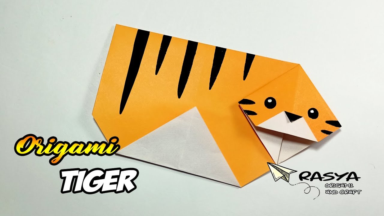 Easy Origami Tiger - How to make Paper Tiger - Cara membuat origami ...