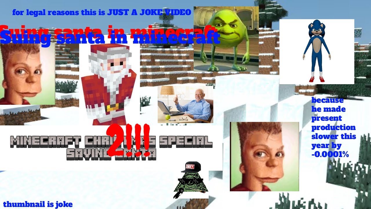 Suing santa in Minecraft (cus production is 0.0001% slower) 13+ - YouTube