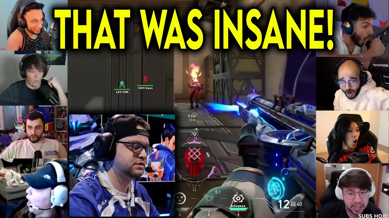 Valorant Streamers Reacts To LEV Tex HIT THE CRAZIEST ACE Against 100T ...