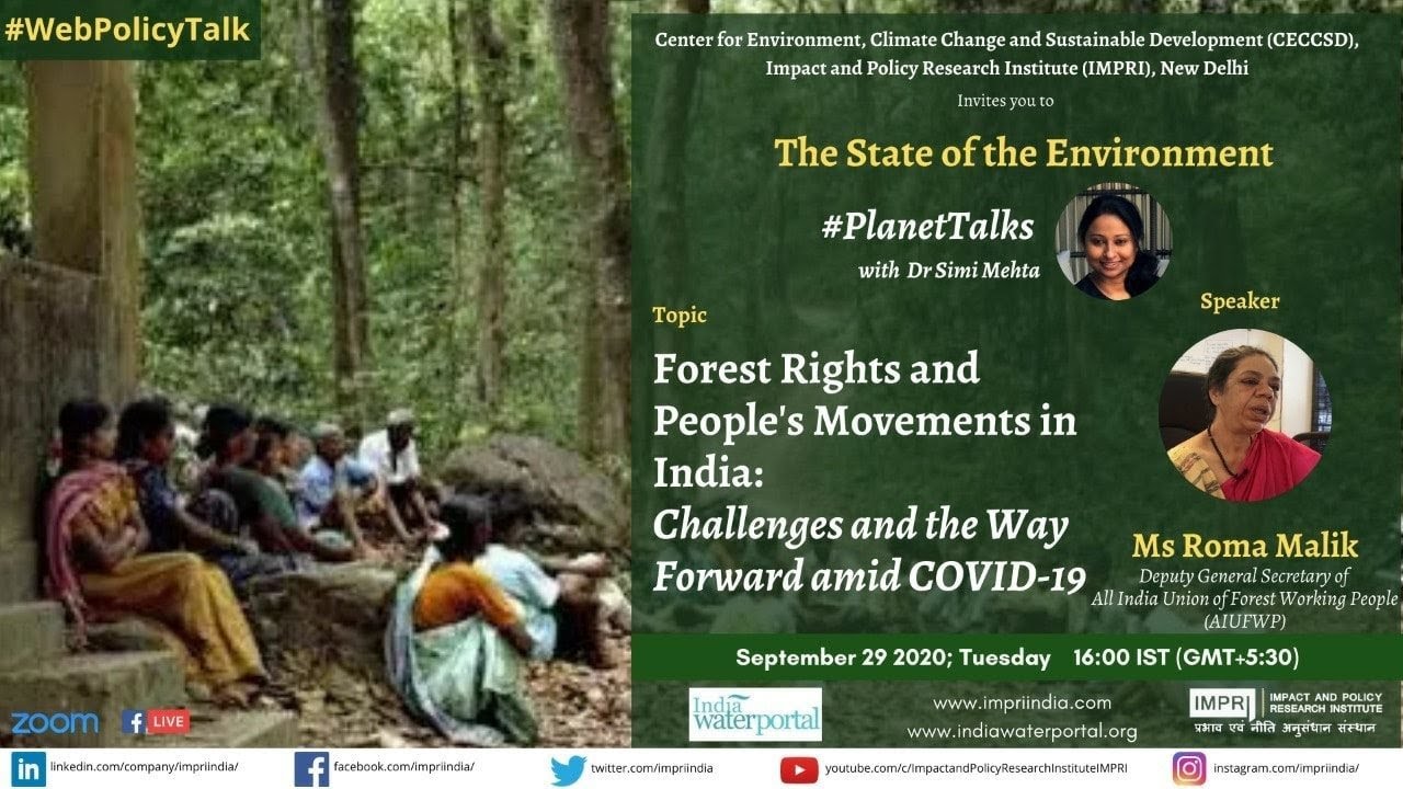 Live Video - #PlanetTalks | S1E2 | Roma Malik | Forest Rights and ...