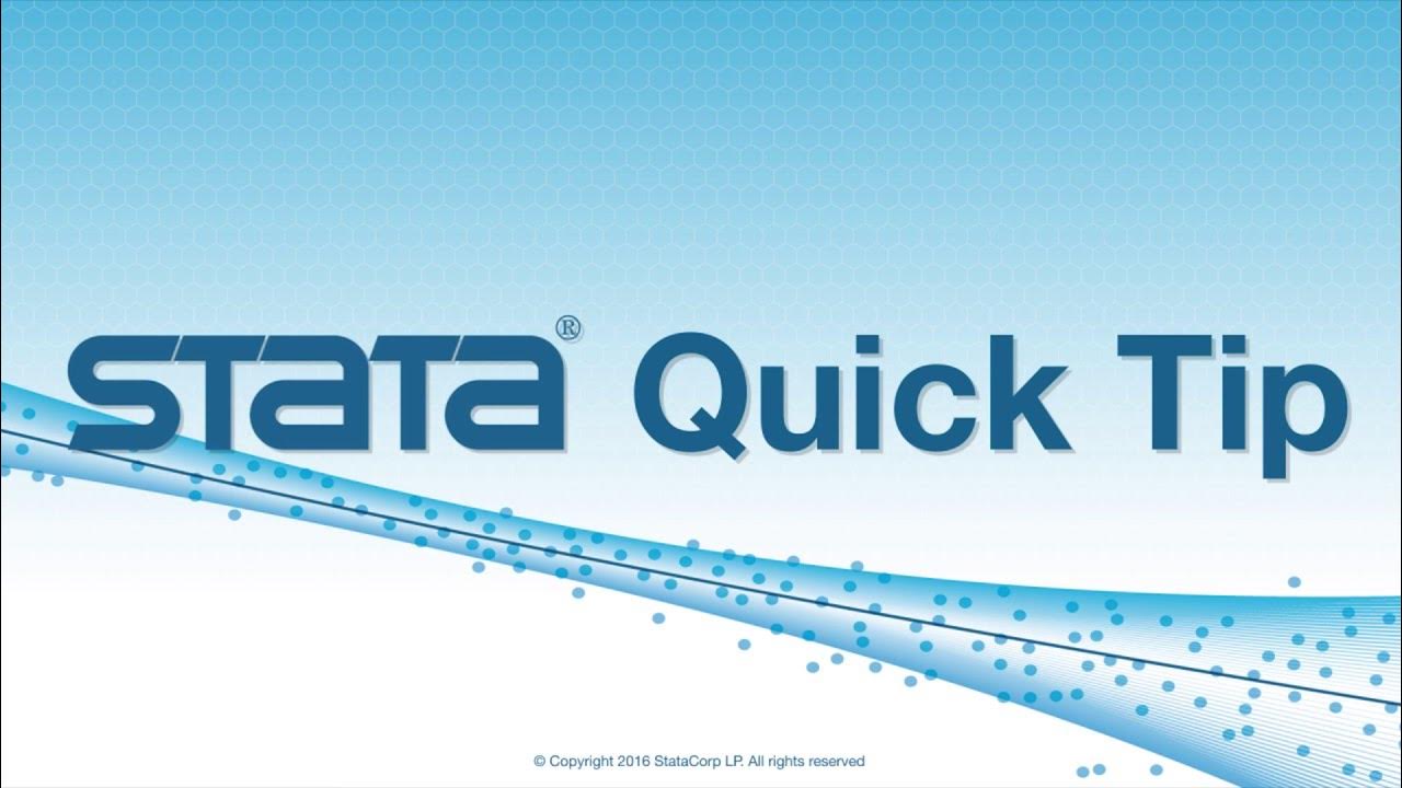 Stata Quick Tip: Partial dataset - YouTube