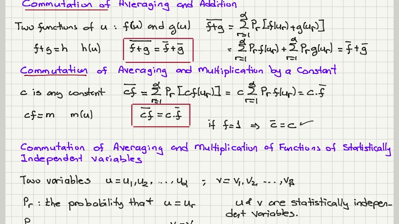 Week 3-1 Mean Values - Ensemble Average - YouTube