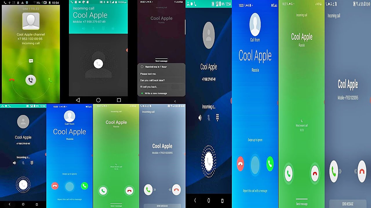 Various ringtones / 11 phones screen recordings calls - YouTube