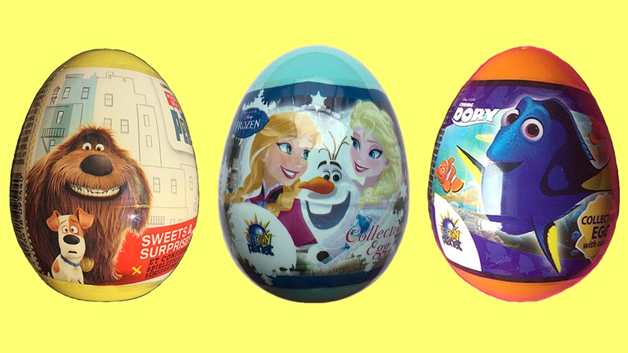 Surprise Eggs Unboxing THE SECRET LIFE OF PETS, Disney FROZEN, FINDING ...