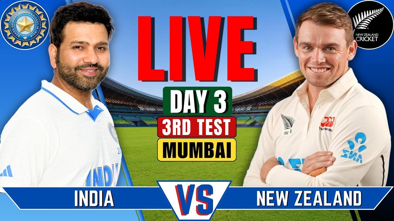 India vs New Zealand, 3rd Test, Day 3 | IND vs NZ Live Match | Live ...