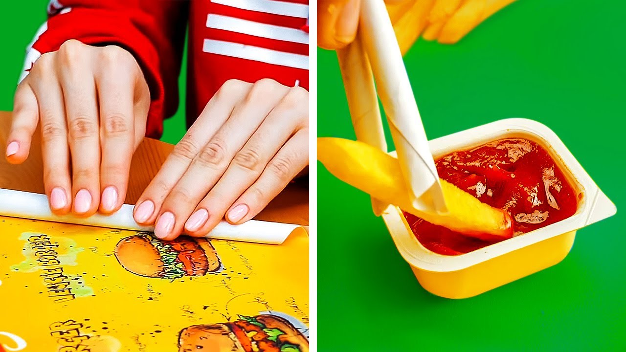 28 GENIUS HACKS FOR FAST FOOD LOVERS || Food Tricks, Food To Go Hacks ...