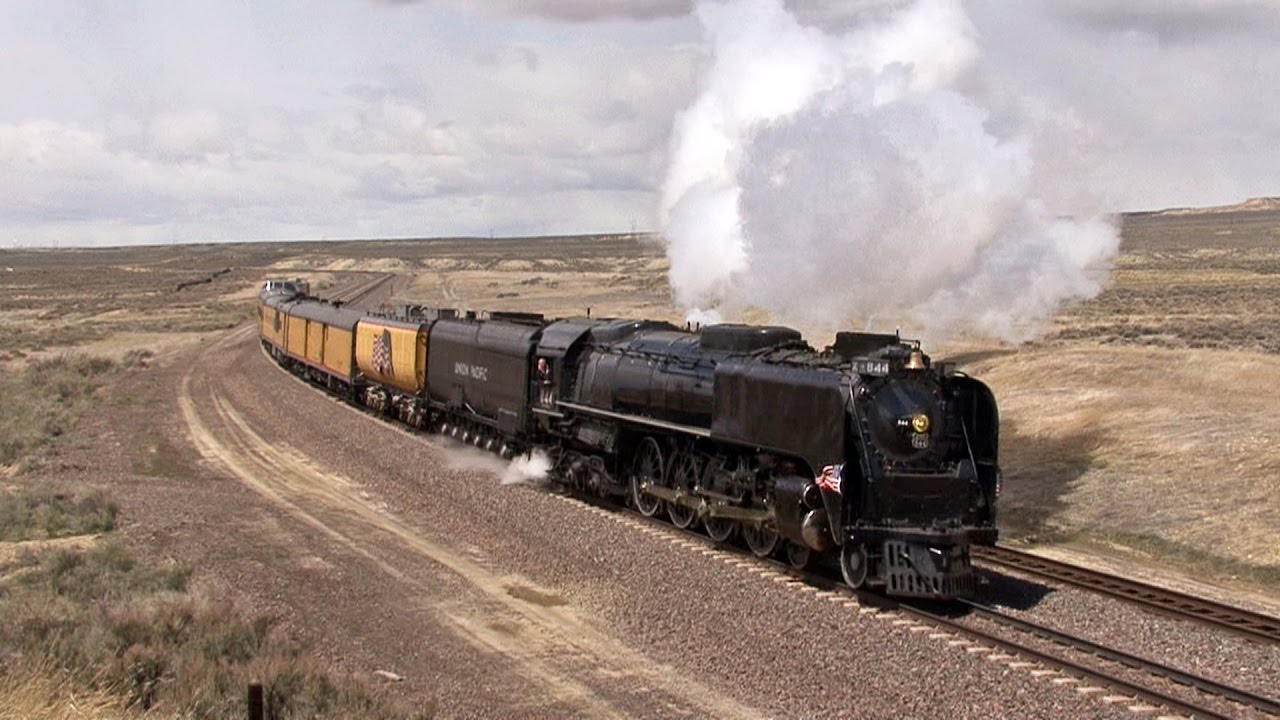 Union Pacific 844 - Springtime in Wyoming - YouTube