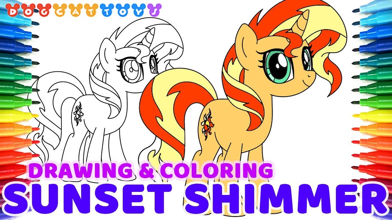 SUNSET SHIMMER, My Little Pony Coloring Book #26 | Cute Drawing ...