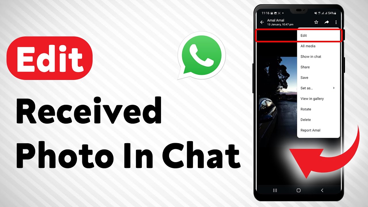 How To Edit Received Photo In WhatsApp Chat - Full Guide - YouTube