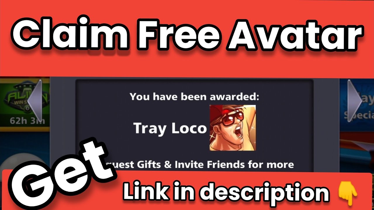 Claim Tray Loco Avatar Free Friday Reward 8 Ball Pool - YouTube
