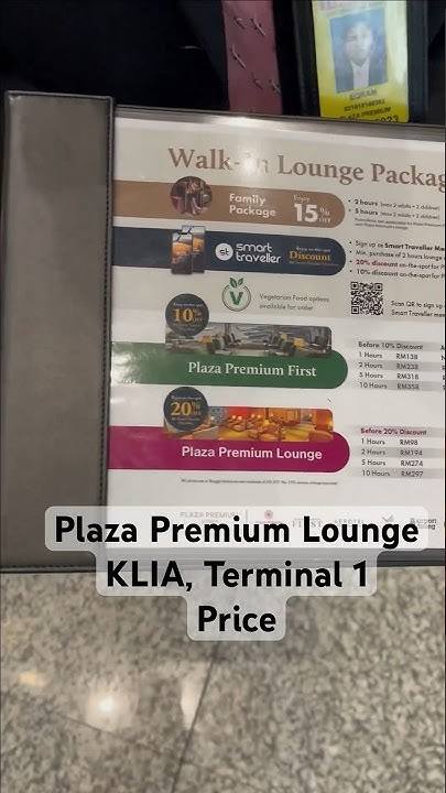 Plaza Premium Lounge Price List - KLIA, Terminal 1 #shorts - YouTube