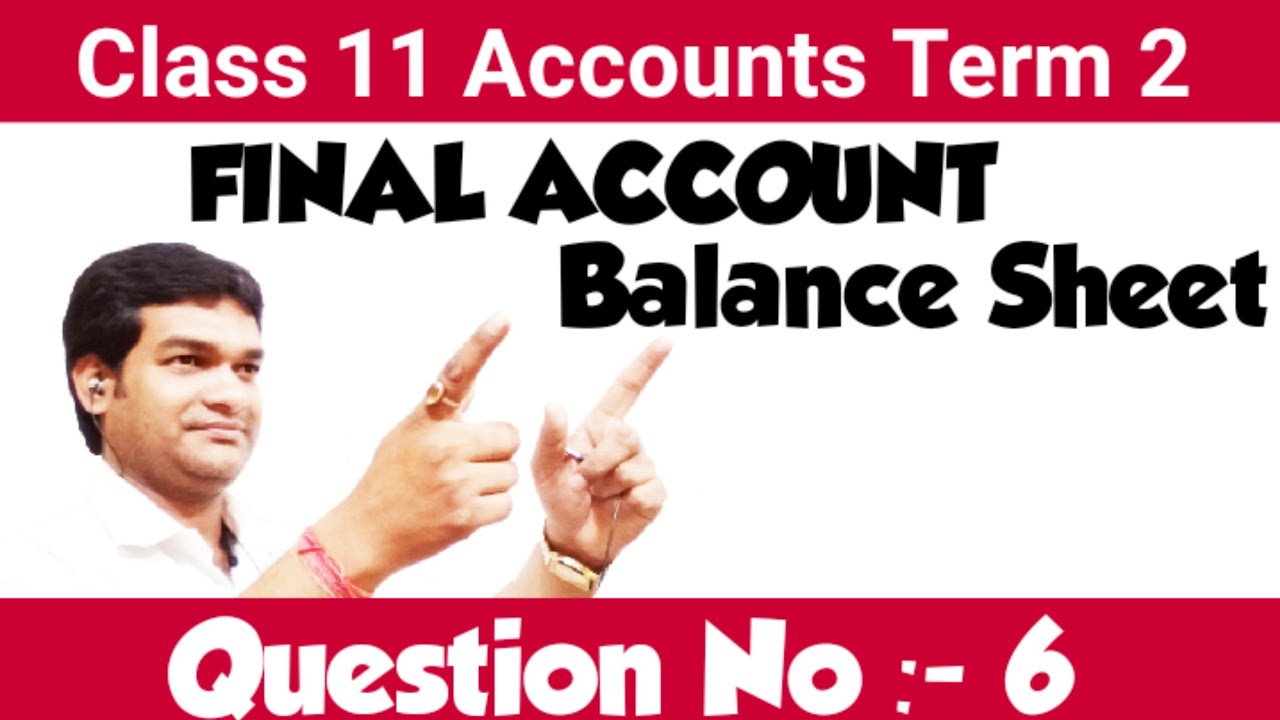 Balance Sheet|Class 11 Term~2| Question No 6| Balance sheet kaise ...