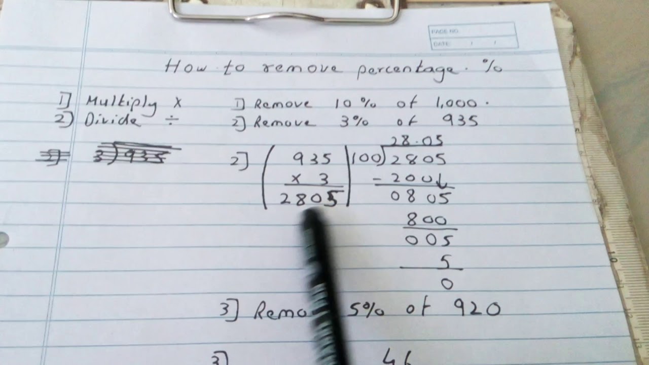 How To Remove Percentage Easily YouTube