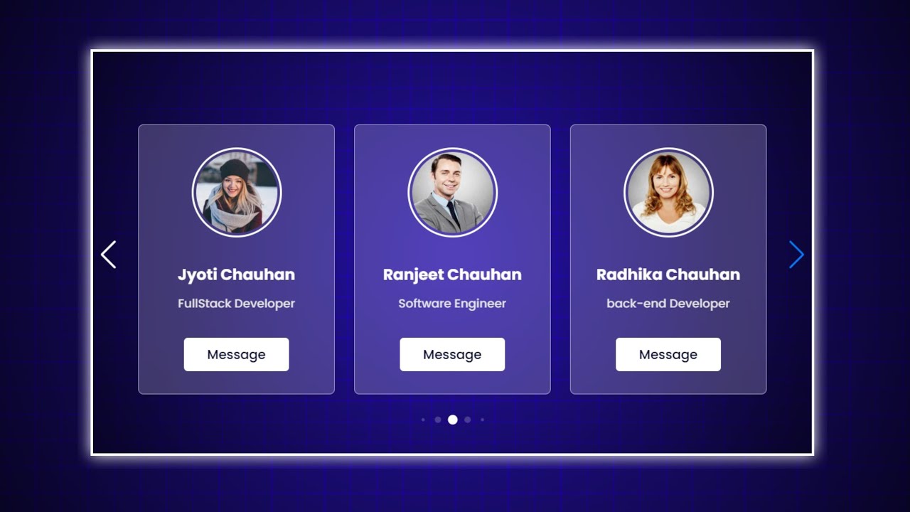 Card Slider Using HTML CSS & JavaScript | Card Slider Using HTML css ...
