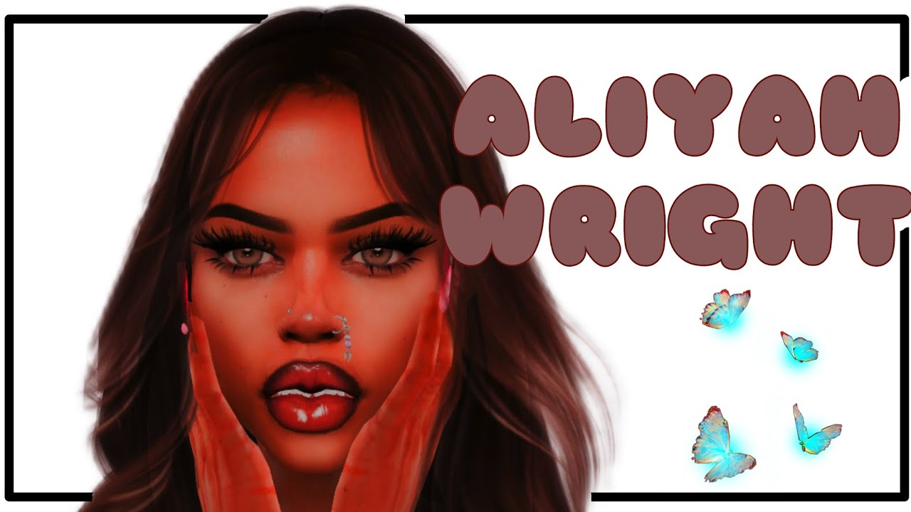 Sims 4 CAS || Aliyah Wright + CC Folder & Sim Download - YouTube