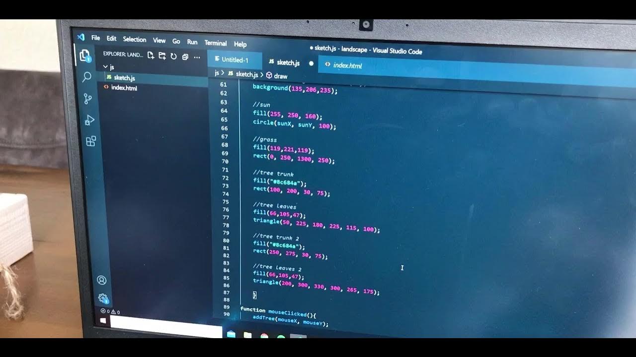 Moving sun in p5js - YouTube