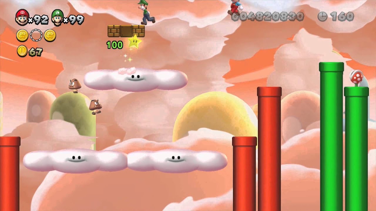 Let's Play New Super Mario Bros. U Partie 15 - Au dessus des nuages ...