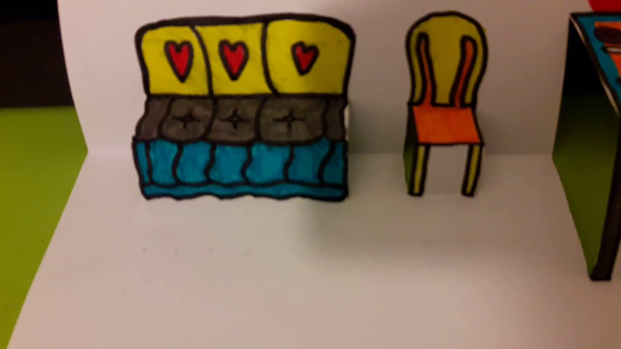 Pop-up Interior (bedroom+living room+kitchen) - YouTube