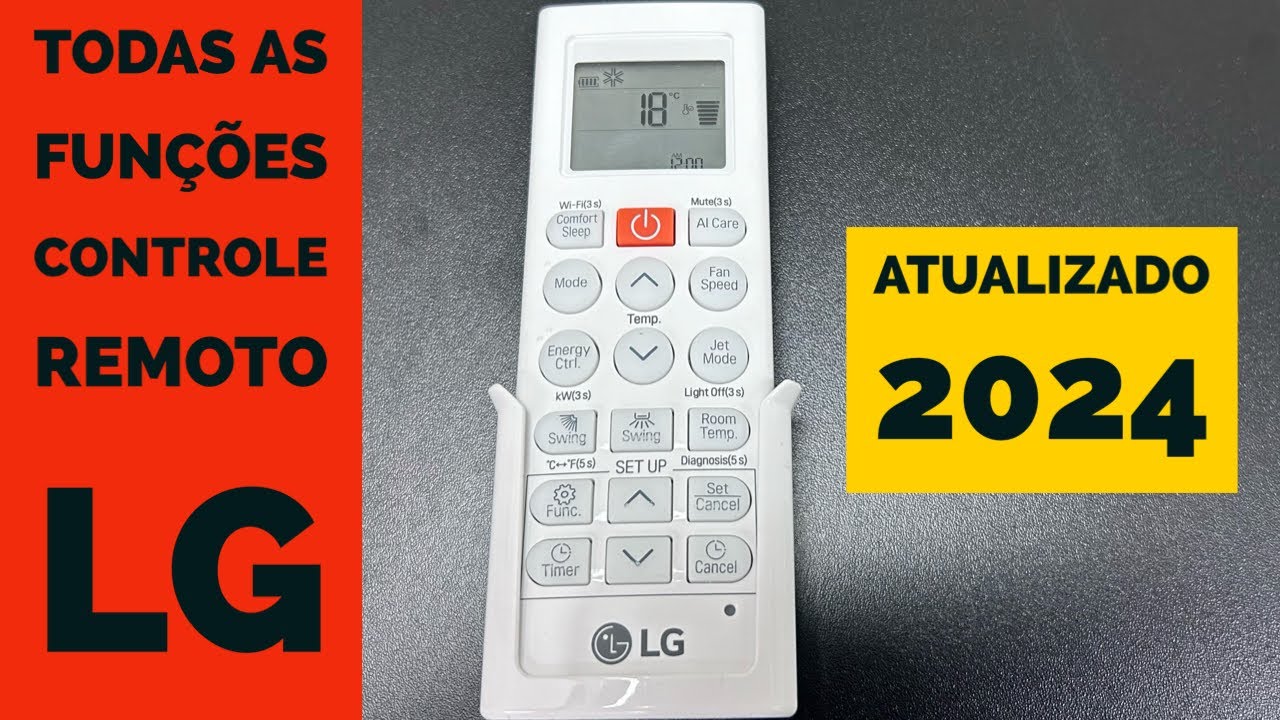 Todas As Funções Controle Remoto LG Dual Inverter Voice atualizado 2024 ...