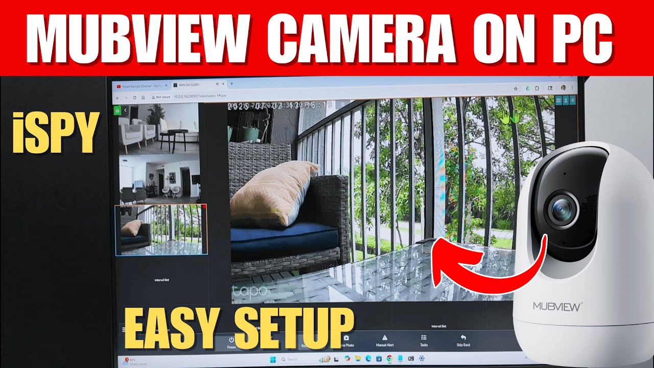 Mubview camera on PC - QUICK SETUP with iSPY - YouTube