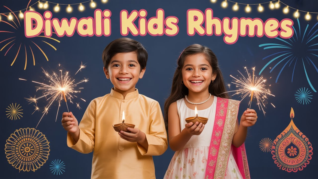 दीवाली की मस्ती | New Hindi Diwali Kids Rhymes | Diya, Phooljhadi ...