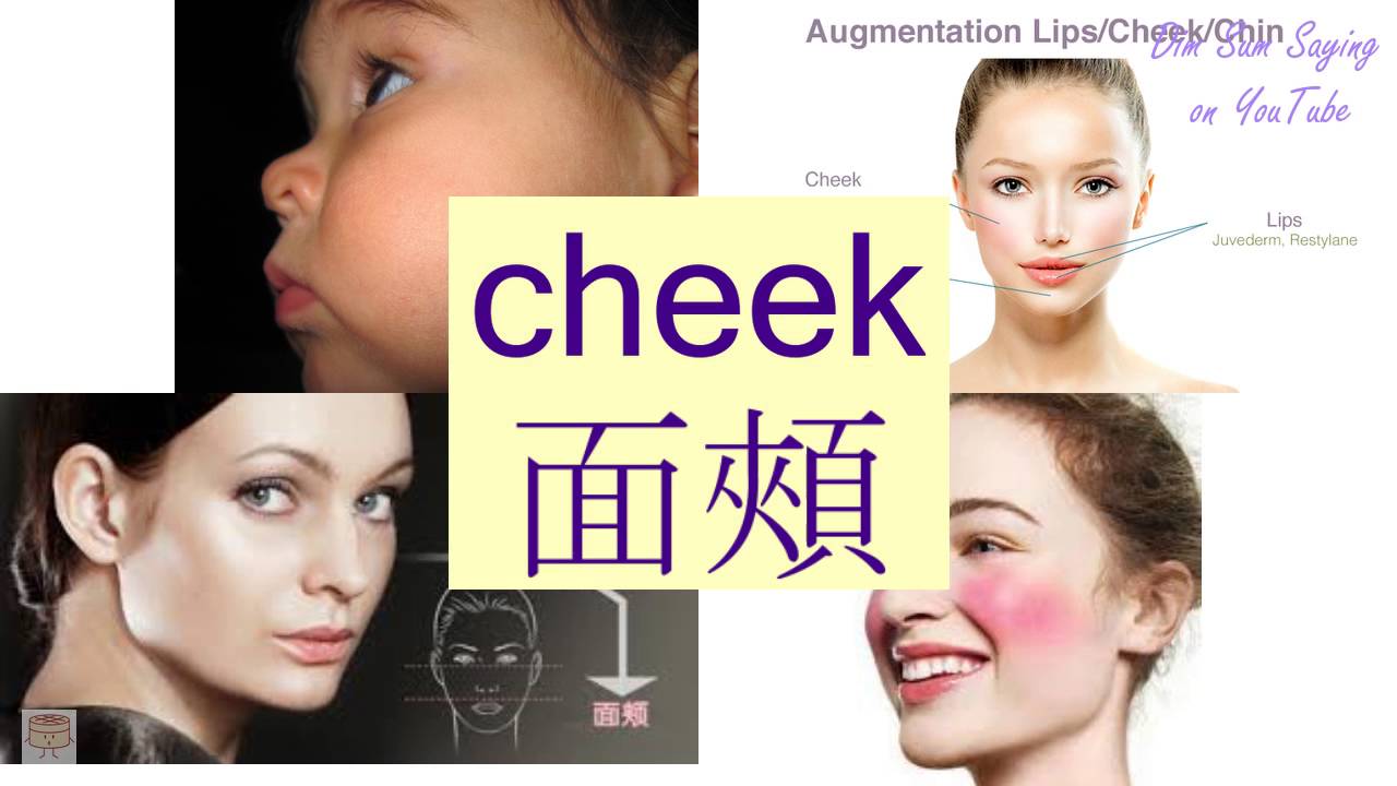 "CHEEK" in Cantonese (面頰) - Flashcard - YouTube