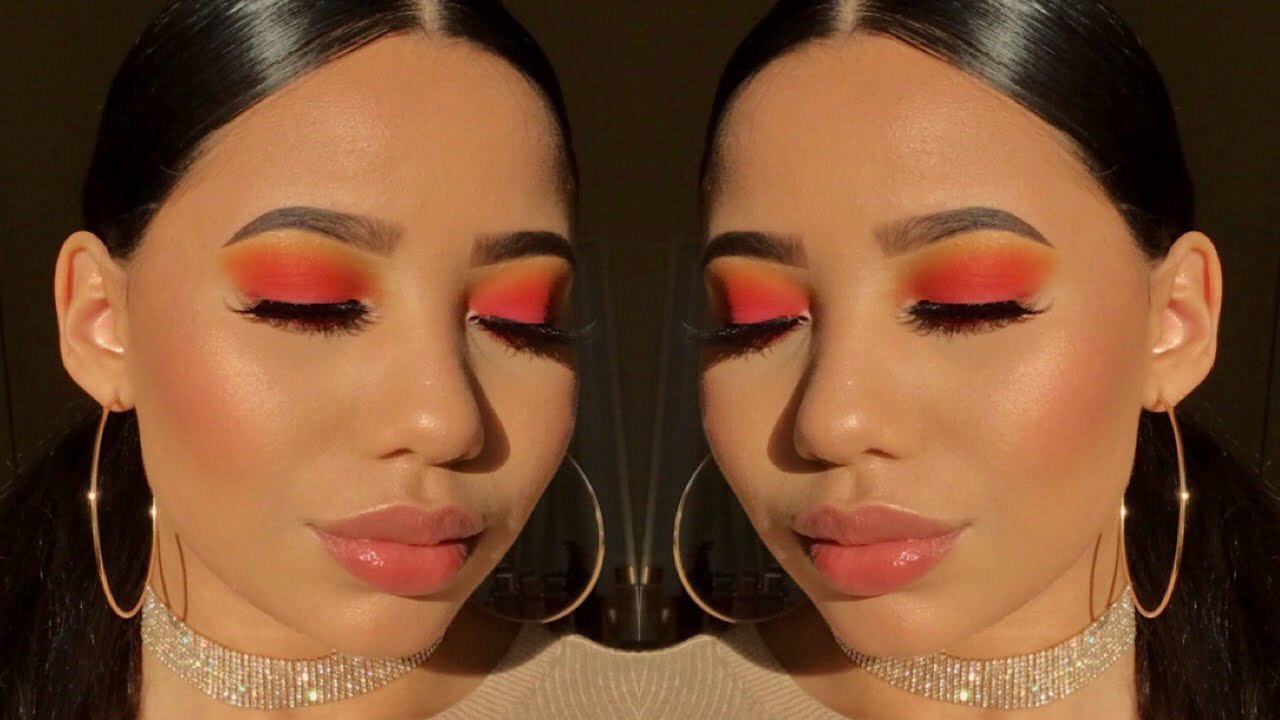 Easy Sunset Makeup Tutorial♡ - YouTube