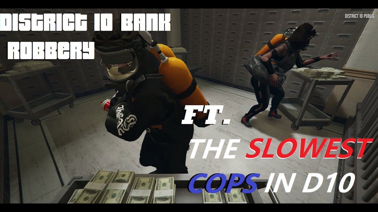 MY FIRST BANK ROBBERY WITH 10 BILLION IQ ESCAPE | DISTRICT 10 GTA RP ...