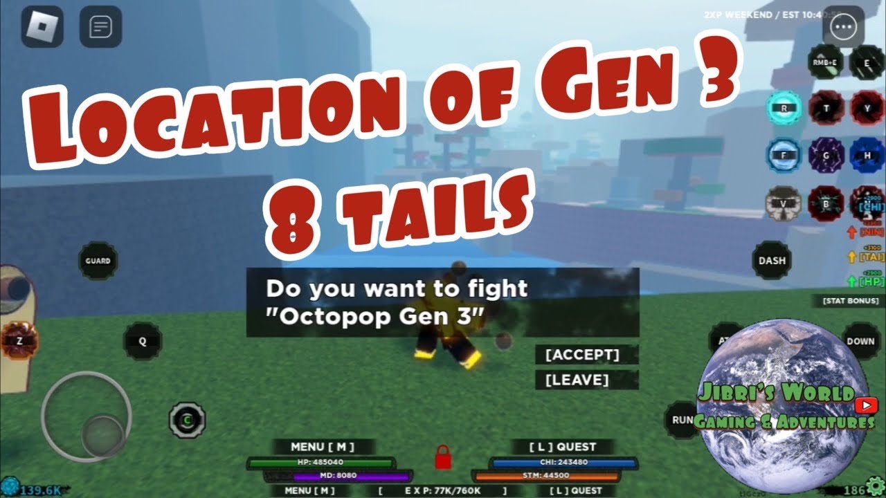 Shindo Life Location of Gen 3 - 8 Tails #shindolife #roblox #gamingtips ...