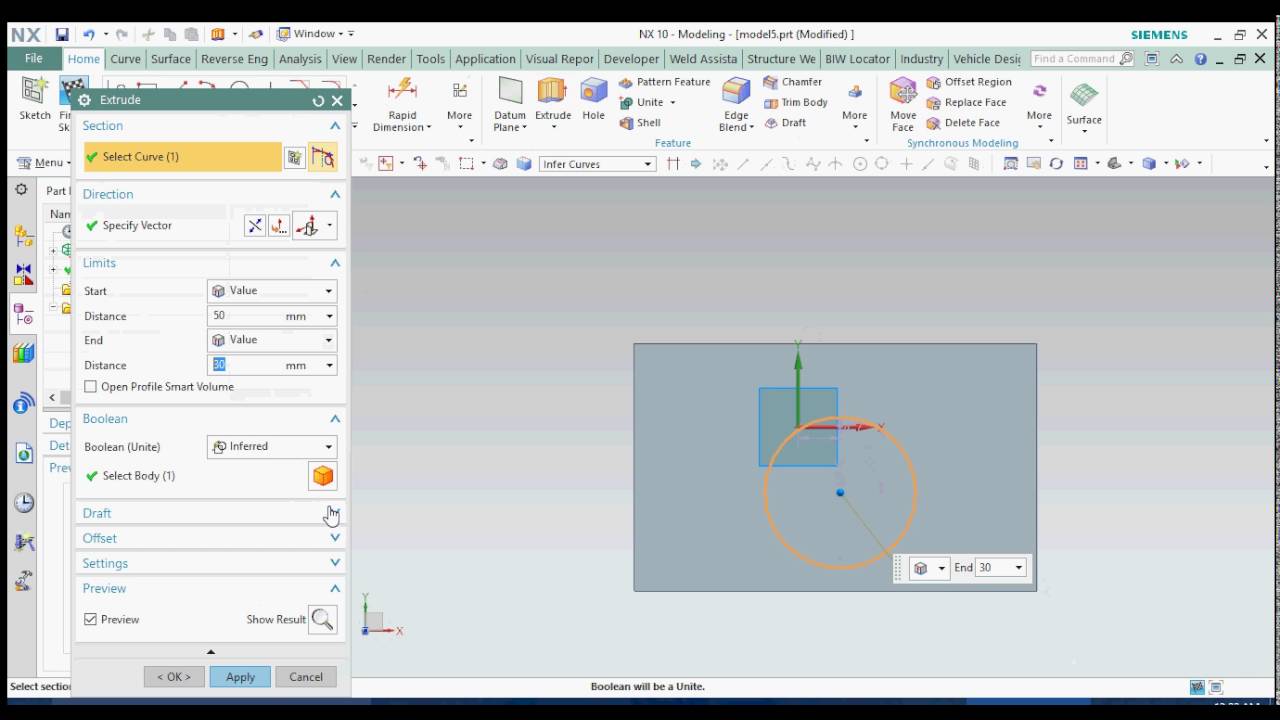 How to create POCKET in NX CAD - YouTube