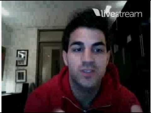 Twitcam Live with Cesc Fabregas 23.03.2011. part. 1