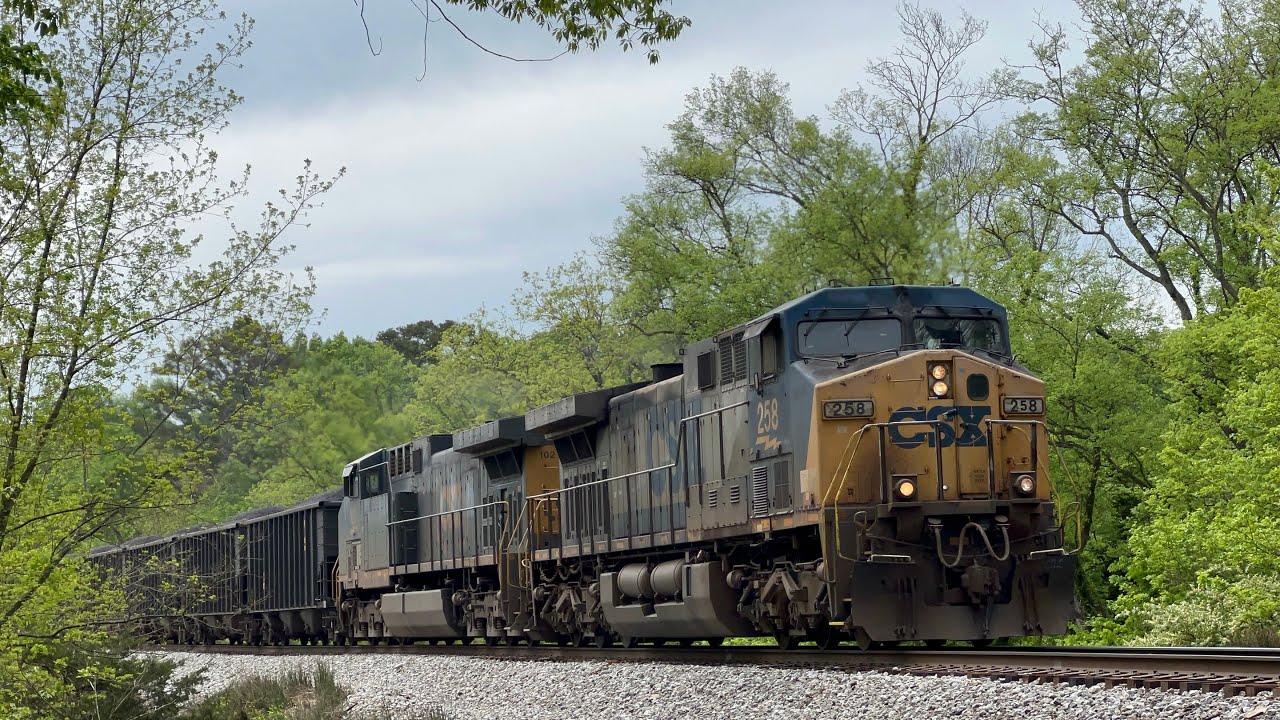 CSX AC44CW 258 Leads CSX Company Coal C351-18 on 4/21/24 - YouTube