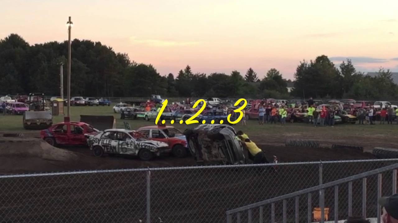 Otsego County Fairgrounds - Bump n Run racing action! - YouTube
