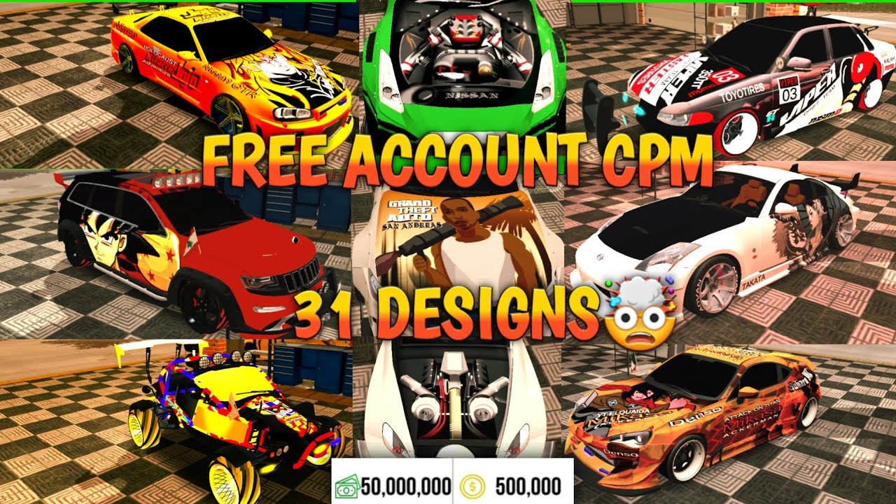 FREE ACC CPM🔥 31 DESIGNS, 500K COINS, 50M MONEY🤯😱 | RehansClips - YouTube