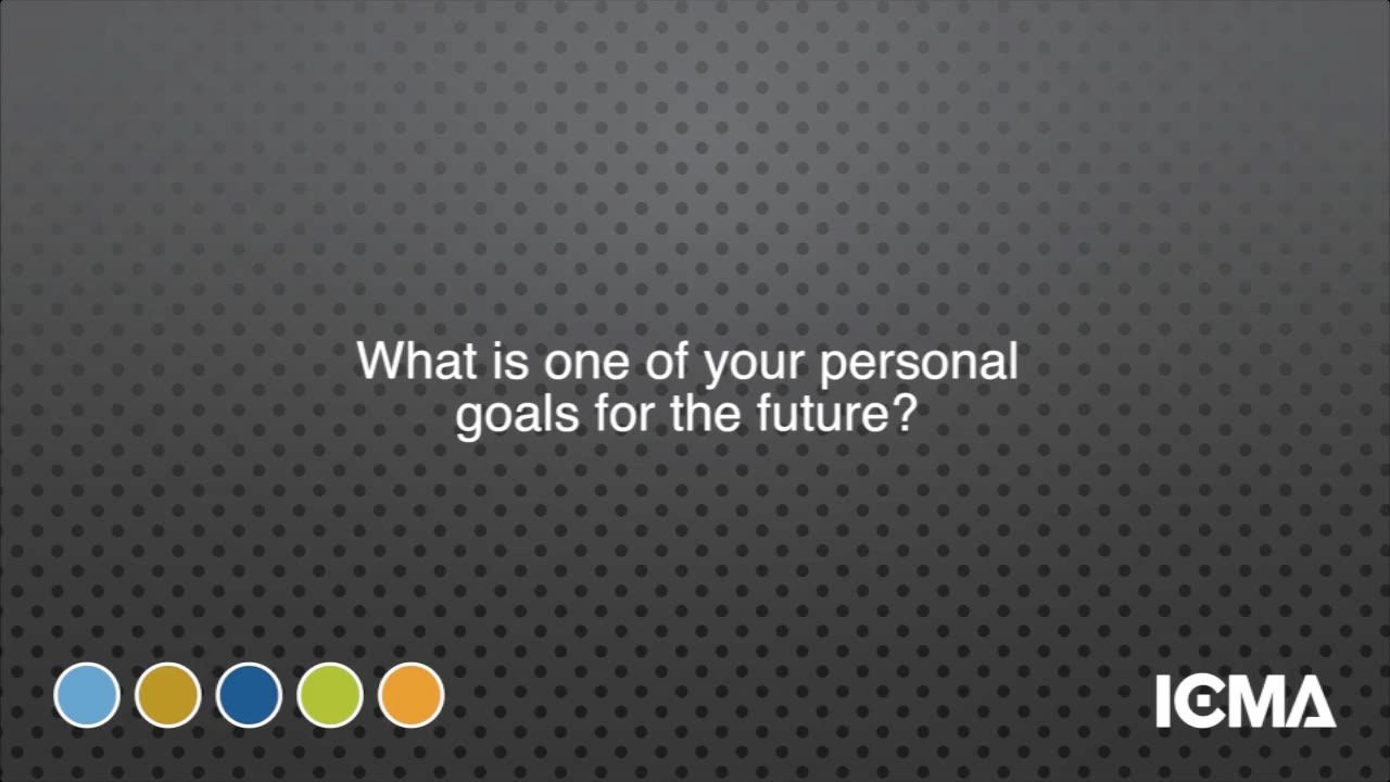 What is one of your personal goals for the future? - YouTube