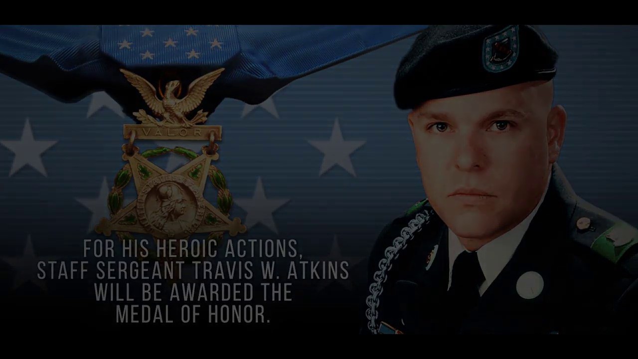 Medal of Honor for Army Staff Sergeant Travis Atkins - YouTube