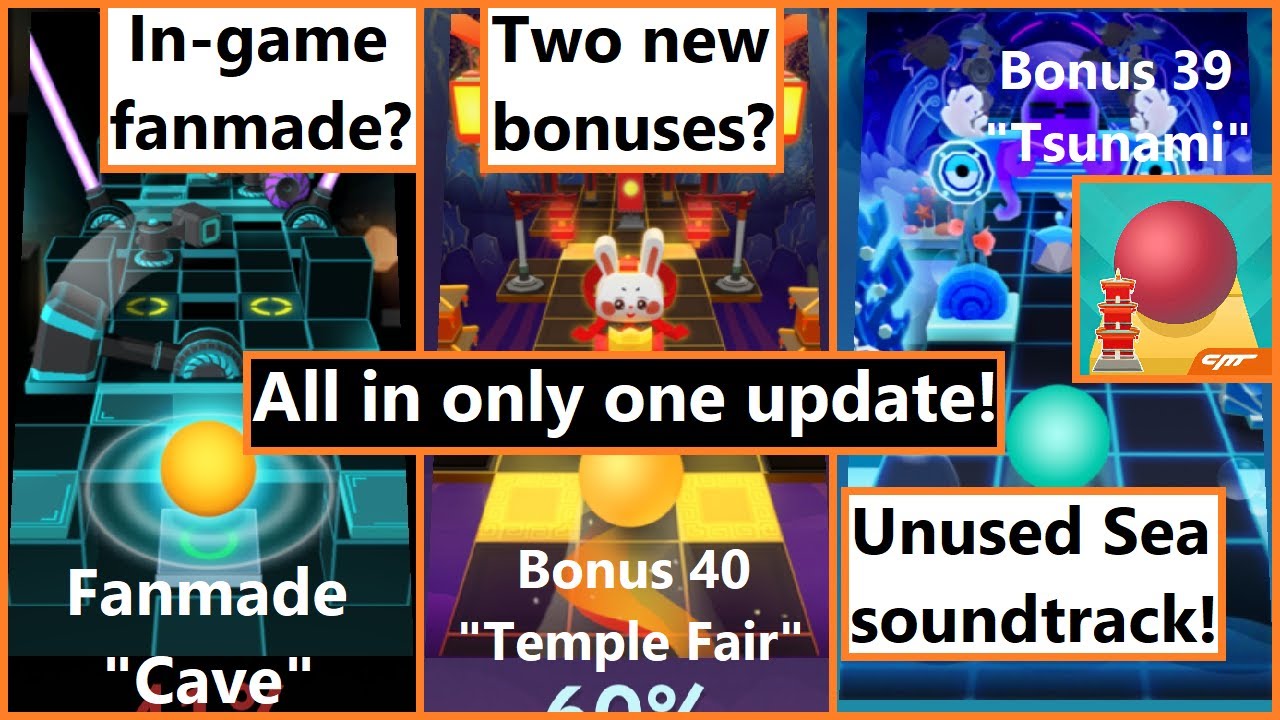 Three New Levels & OFFICIAL Fanmades?!?! | Rolling Sky v3.7.3: Cave ...