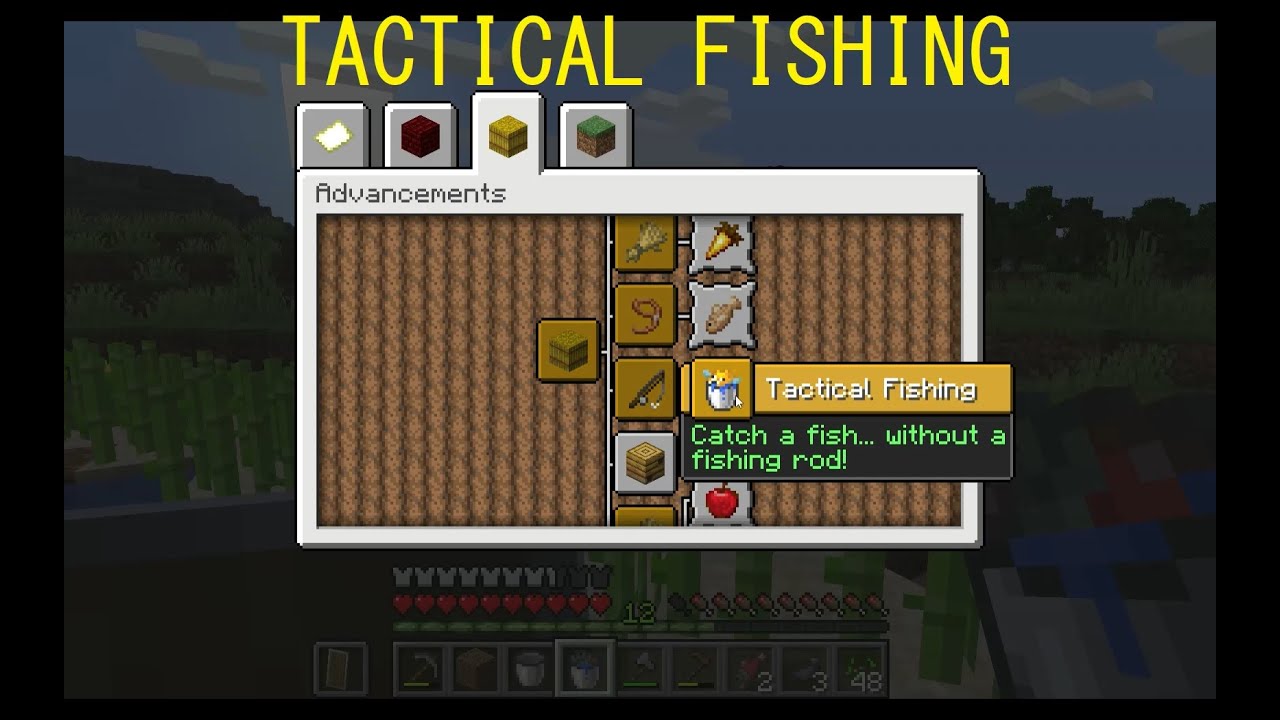 Tactical fishing - Catch a fish without a fishing road - Minecraft ...