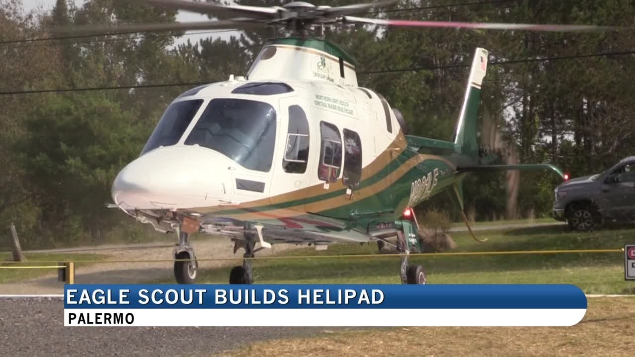 Eagle Scout builds helipad for LifeFlight - YouTube
