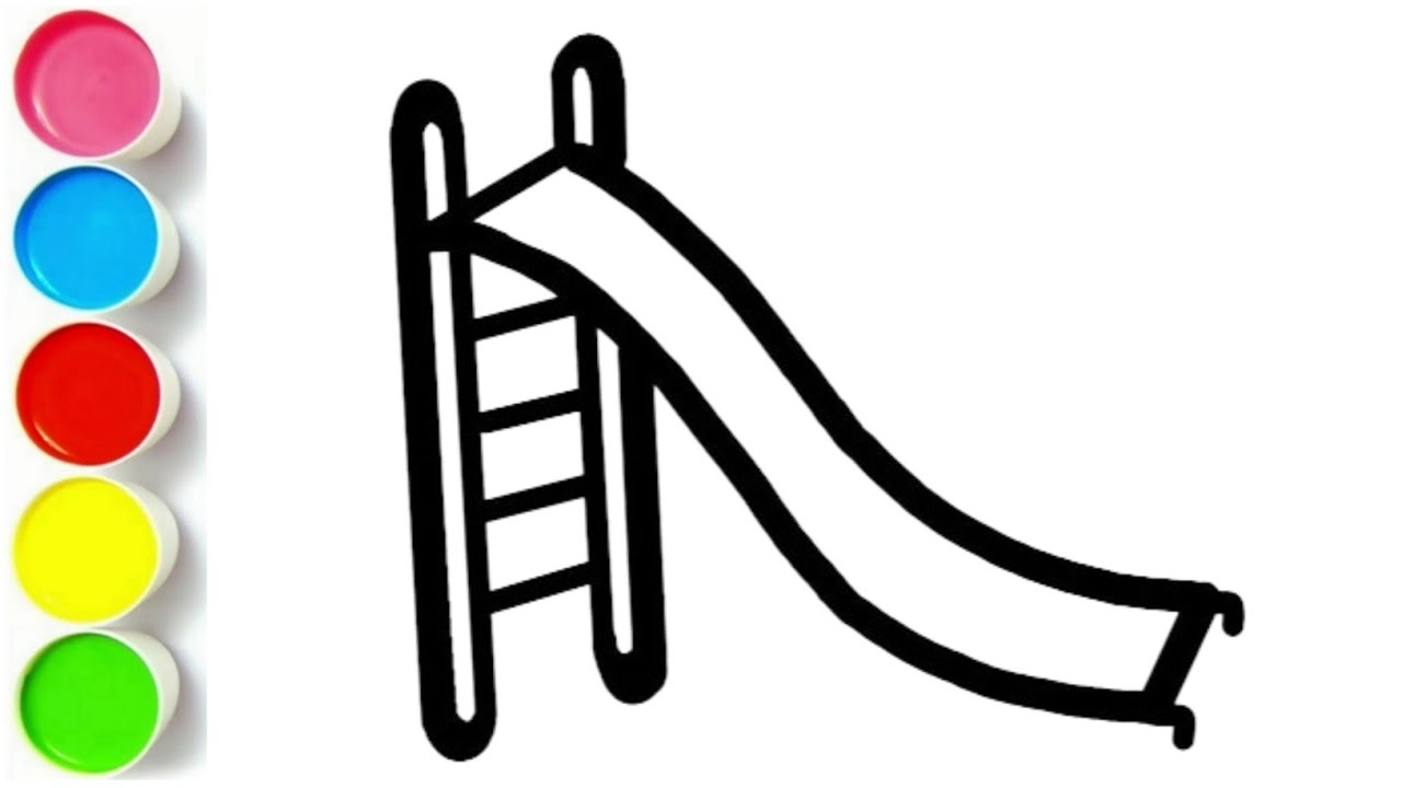 How to Draw Children Play Slide drawing painting and colouring - YouTube