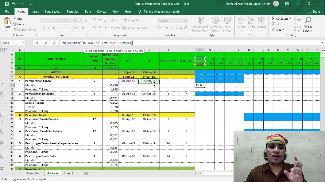 Excel : Mengisi Bar Chart Kebutuhan Tenaga Kerja (Perencanaan ...