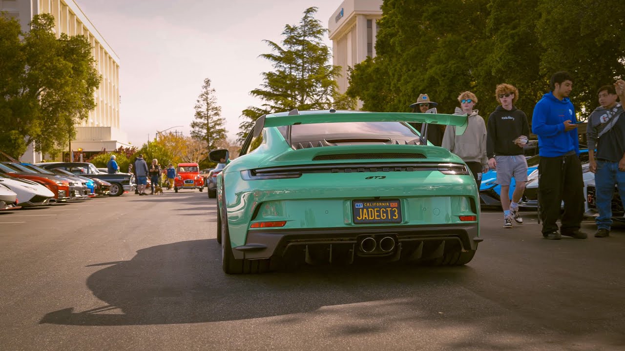 Porsche Club Meet | San Mateo Cars and Coffee Bay Area - YouTube