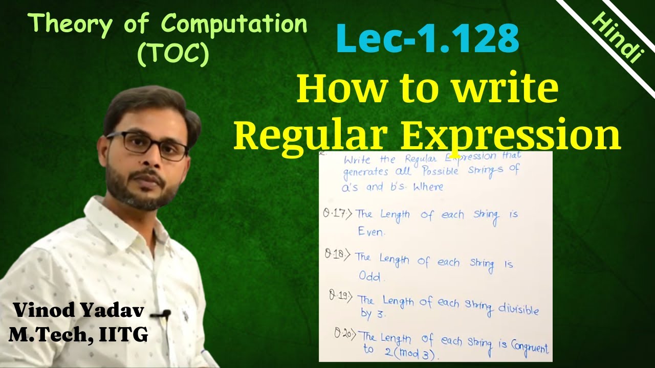 L1.128 | How to write Regular Expression (examples) - YouTube