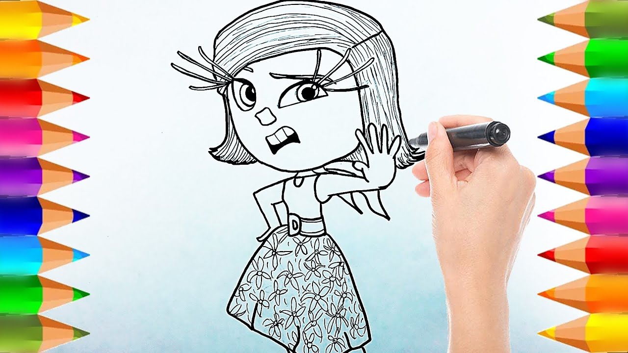 Cómo dibujar a Desagrado - Intensamente | Dibujos para niños - YouTube