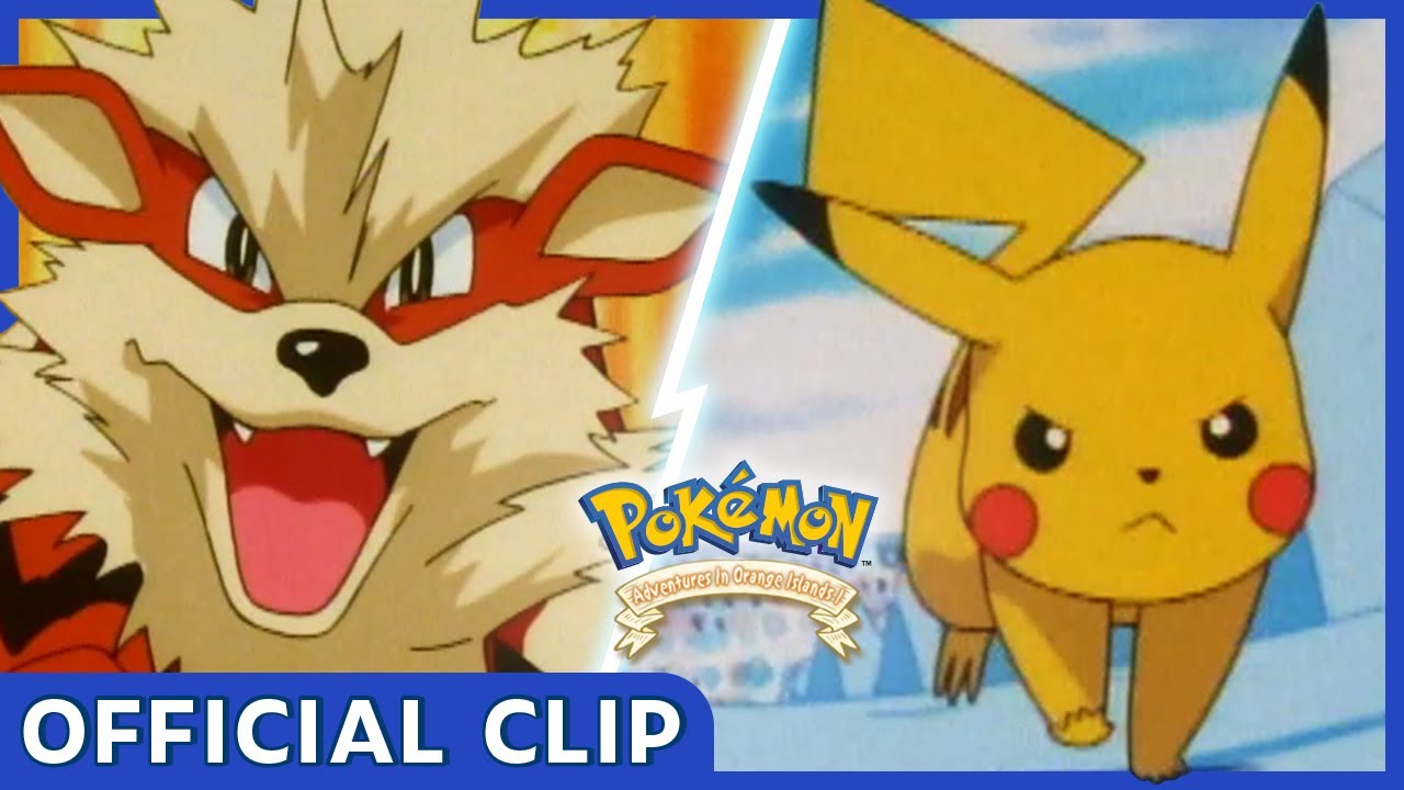 Arcanine vs. Pikachu! | Pokémon: Adventures on the Orange Islands ...